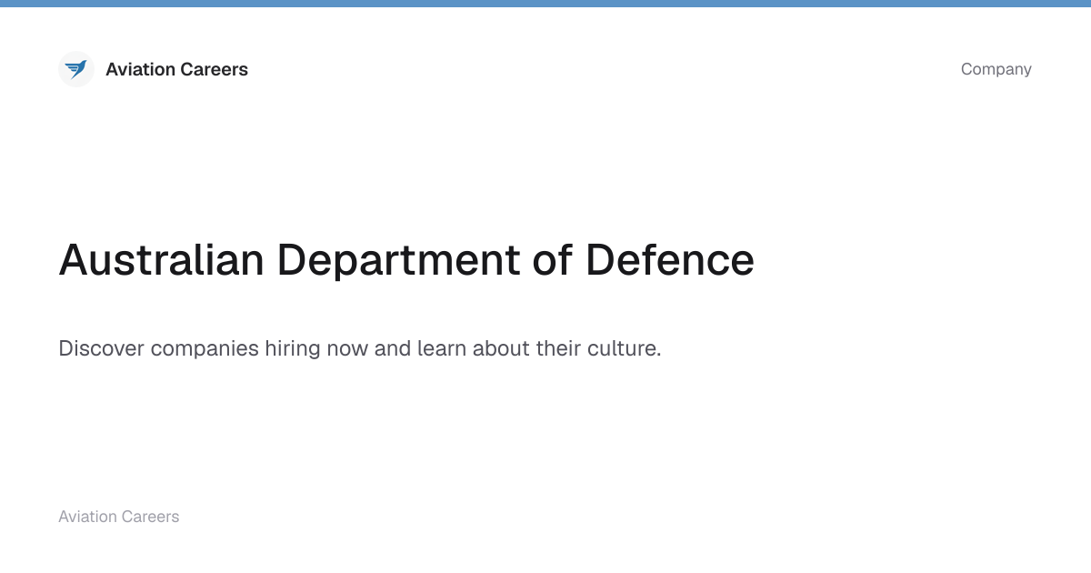 Australian Department of Defence | Aviation Careers