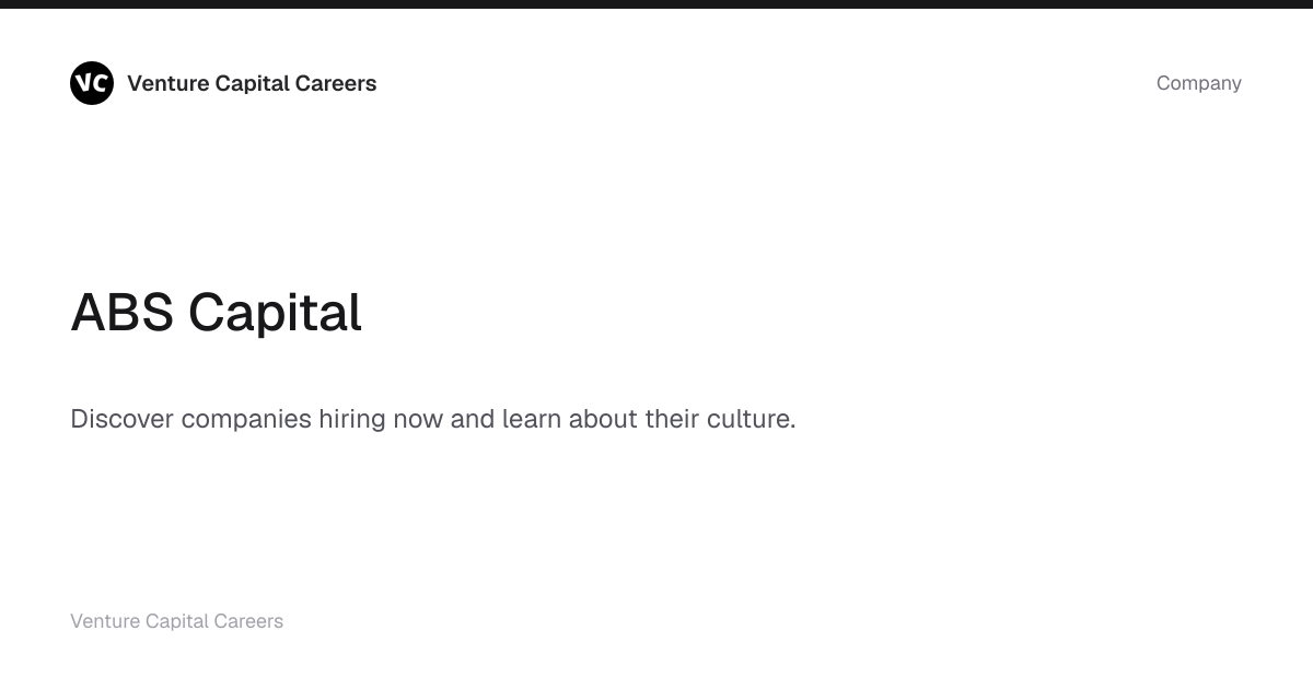 ABS Capital | Venture Capital Careers